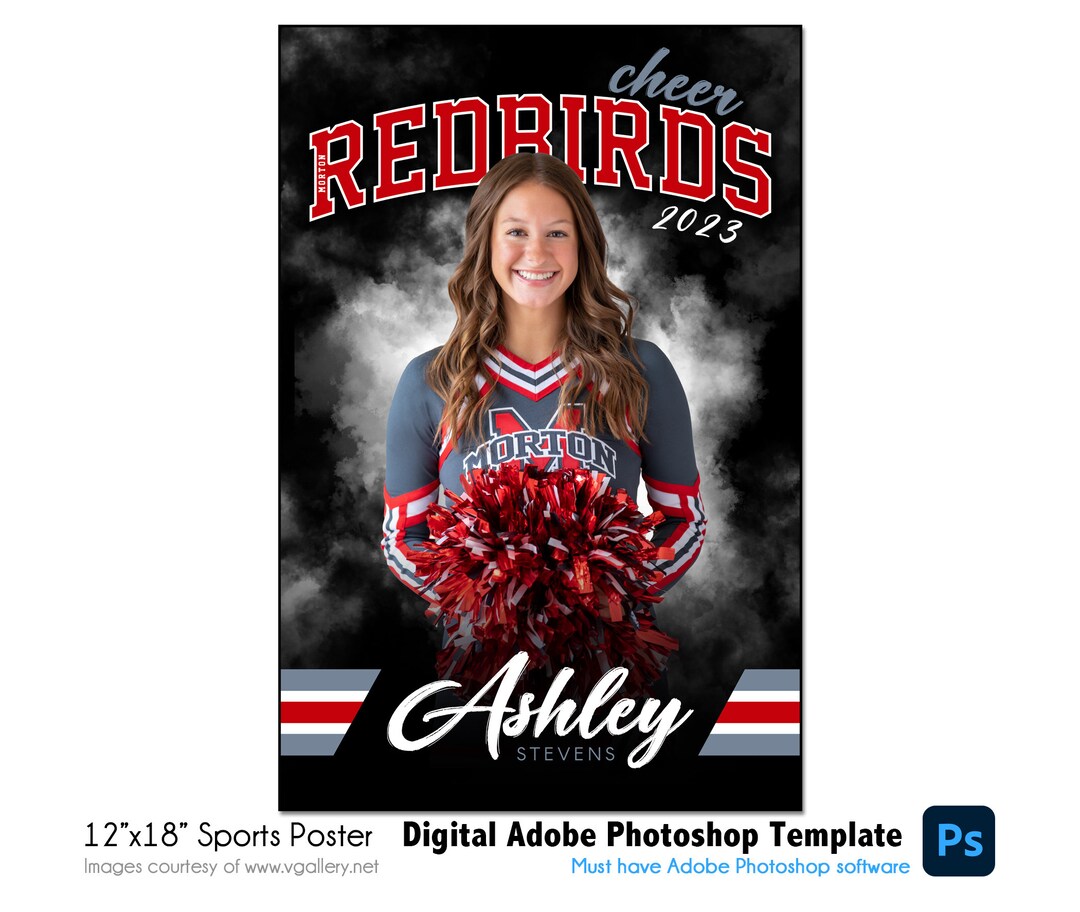 CHEERLEADING POSTER 002 12x18 Adobe Photoshop - Etsy