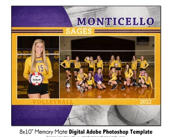 Volleyball Memory Mate Canva Digital Template | 8.5" X 11" | Sports ...
