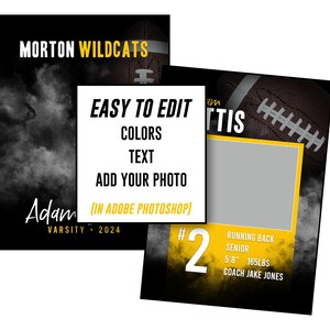 FOOTBALL Tradingcard 018 | 2.75x3.75 Adobe Photoshop Trader Card ...