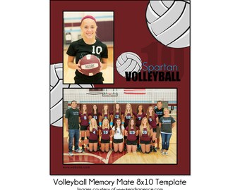 Memory Mate Template Volleyball - Etsy