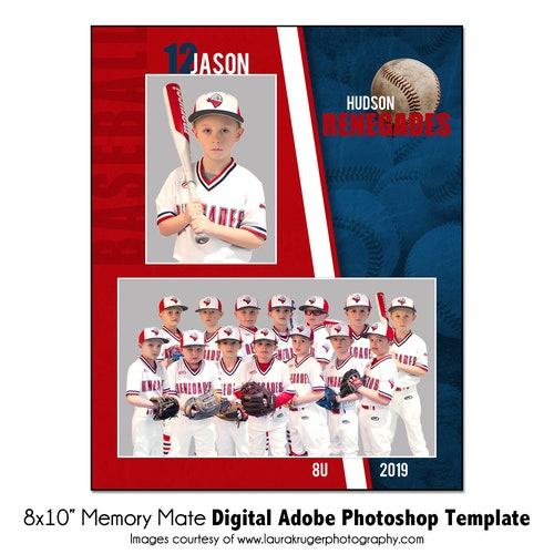 BASEBALL MM024 8x10 Adobe Photoshop Memory Mate Digital - Etsy