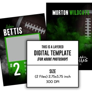 FOOTBALL Tradingcard 018 | 2.75x3.75 Adobe Photoshop Trader Card ...