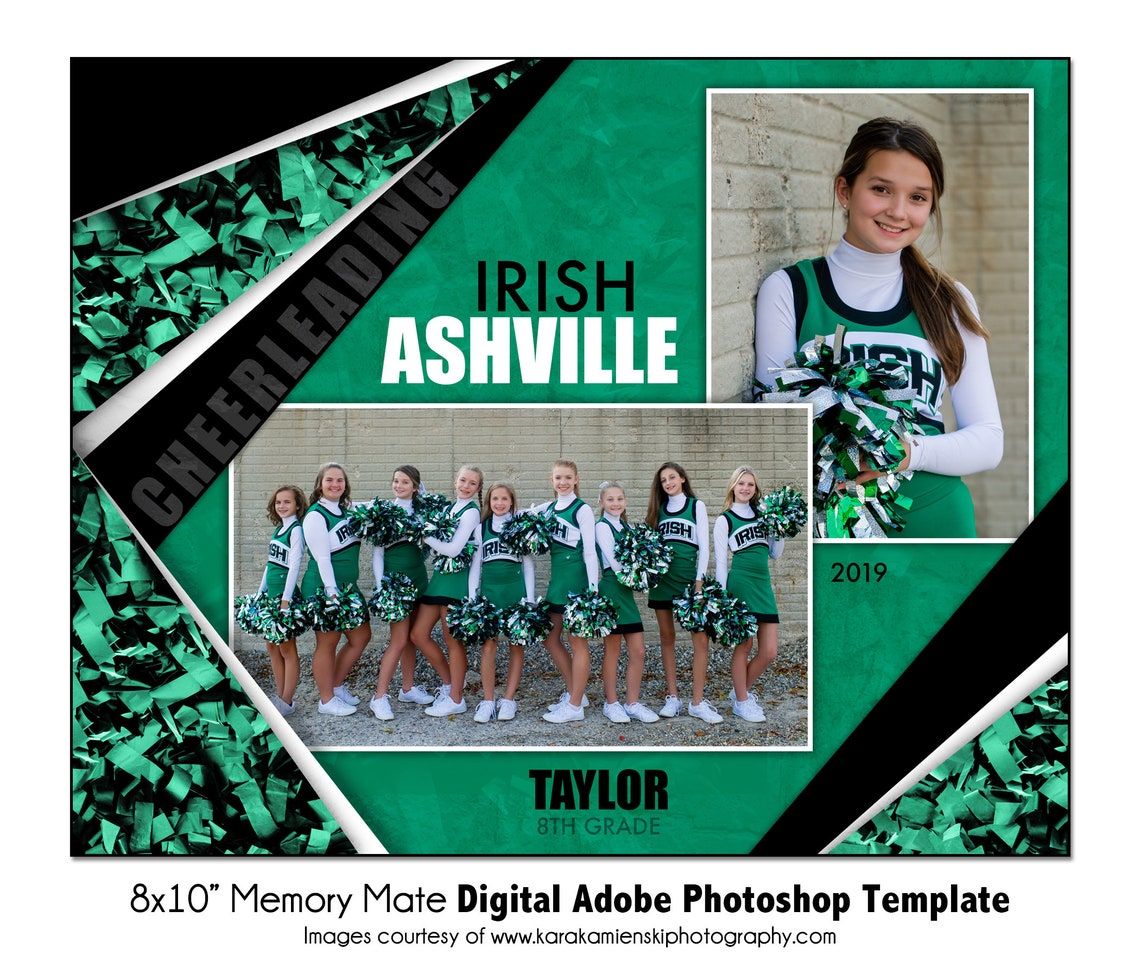 CHEERLEADING MM015 8x10 Adobe Photoshop Memory Mate Digital | Etsy