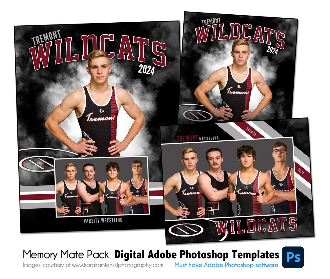 WRESTLING PACK G | Adobe Photoshop Memory Mate Digital Template ...