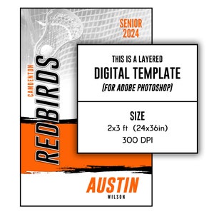 Lacrosse Banner Template 001: 2ft X 3ft (24x36”)photoshop PSD ...