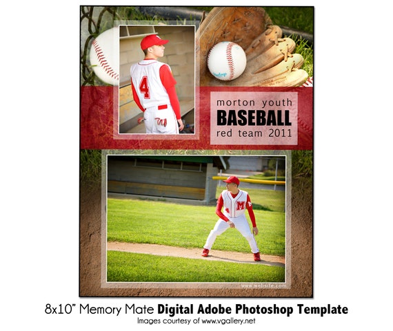 BASEBALL MM001 8x10 Adobe Photoshop Memory Mate Digital - Etsy