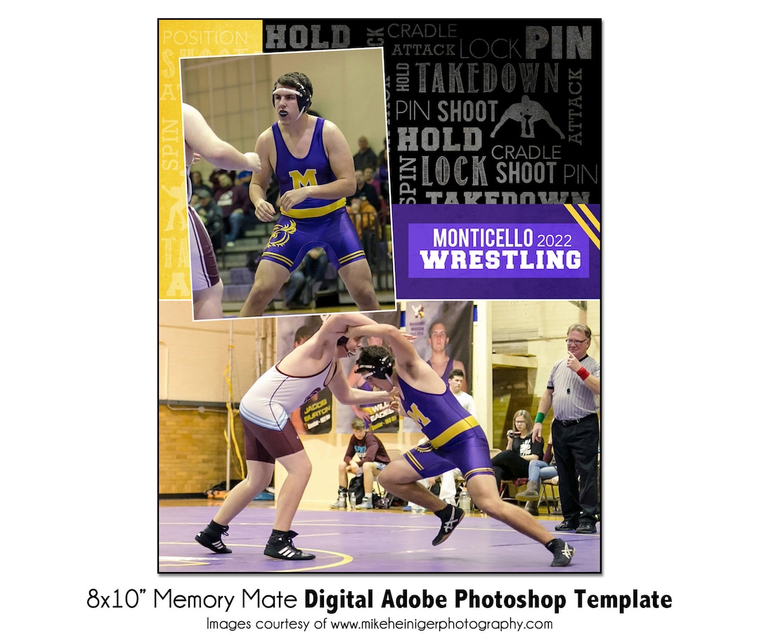 WRESTLING MM002 Wrestling Memory Mate Photo Template 002: 8x10 ...