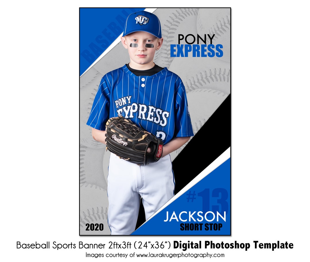 Baseball Banner Template 002: 2ft X 3ft (24x36”)photoshop PSD ...