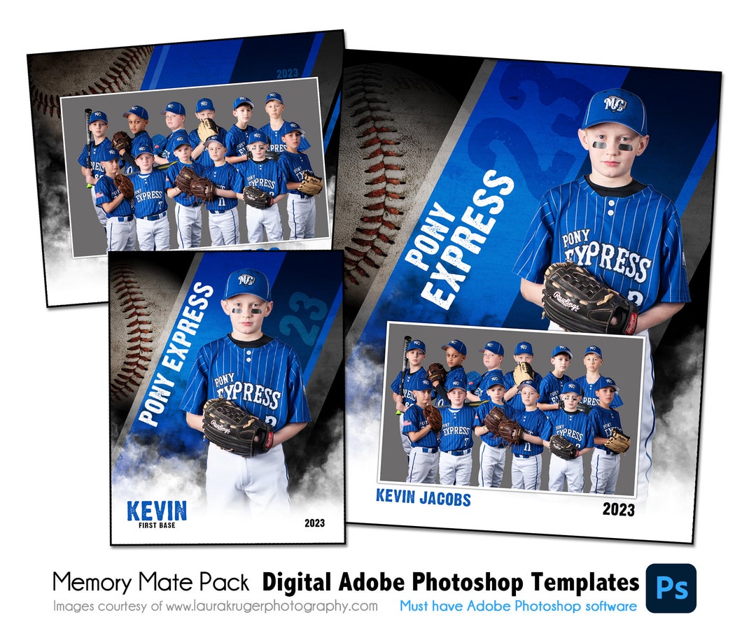 BASEBALL PACK AG | Adobe Photoshop Memory Mate Digital Template ...