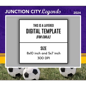 SOCCER T007_CORJL | 8x10 Sports Team Online Editable Template | Sports ...