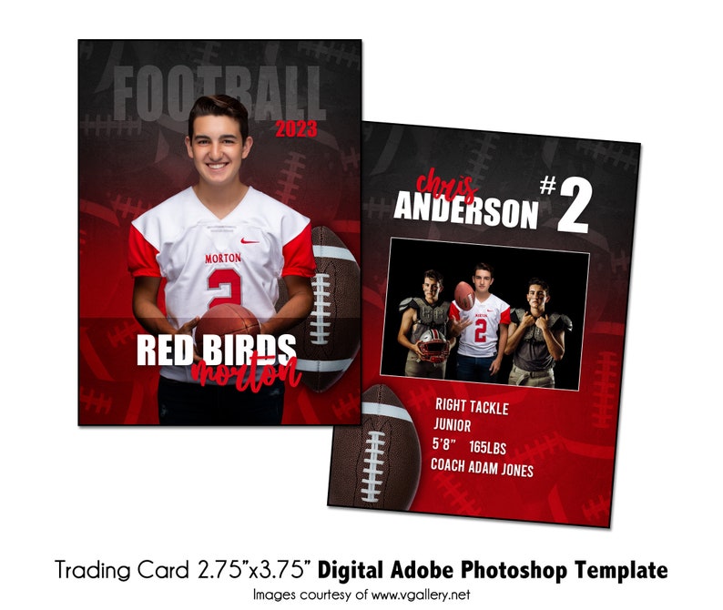 FOOTBALL Tradingcard 017 | 2.75x3.75 Adobe Photoshop Trader Card ...