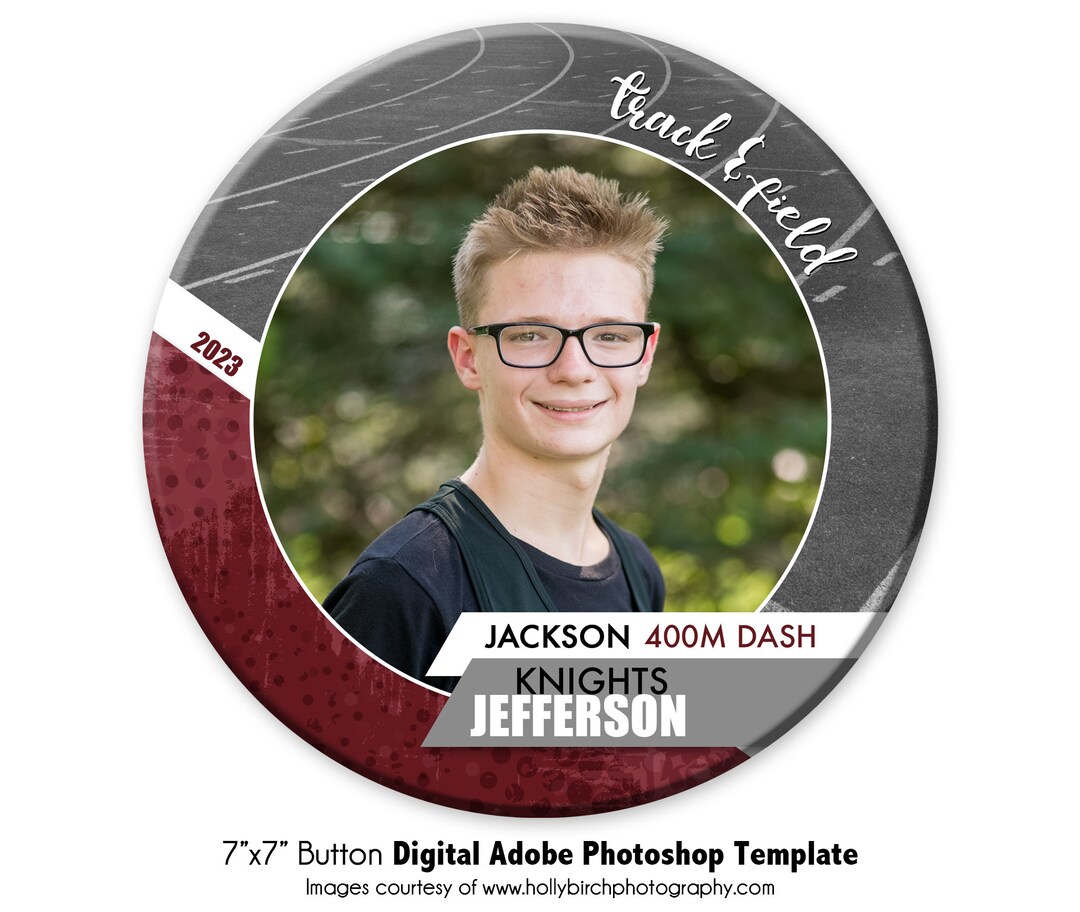 TRACK BUTTON 004 | 7x7 Adobe Photoshop Digital Photo Button Template ...