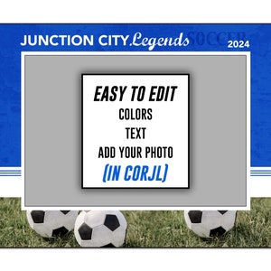 SOCCER T007_CORJL | 8x10 Sports Team Online Editable Template | Sports ...