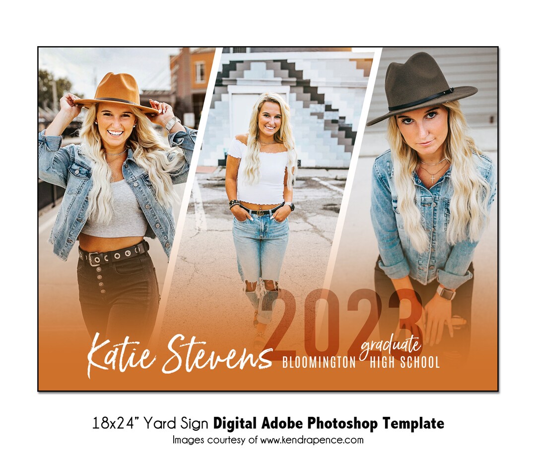 SENIOR Yard Sign 012 | 18x24" Adobe Photoshop Yard Sign Digital ...