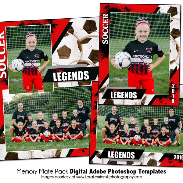 Soccer Pack H | Adobe Photoshop Memory Mate Digital Template | Sports ...