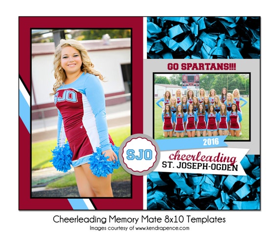 Cheerleading Mm6 8x10 Memory Mate Sports Photo Template Etsy