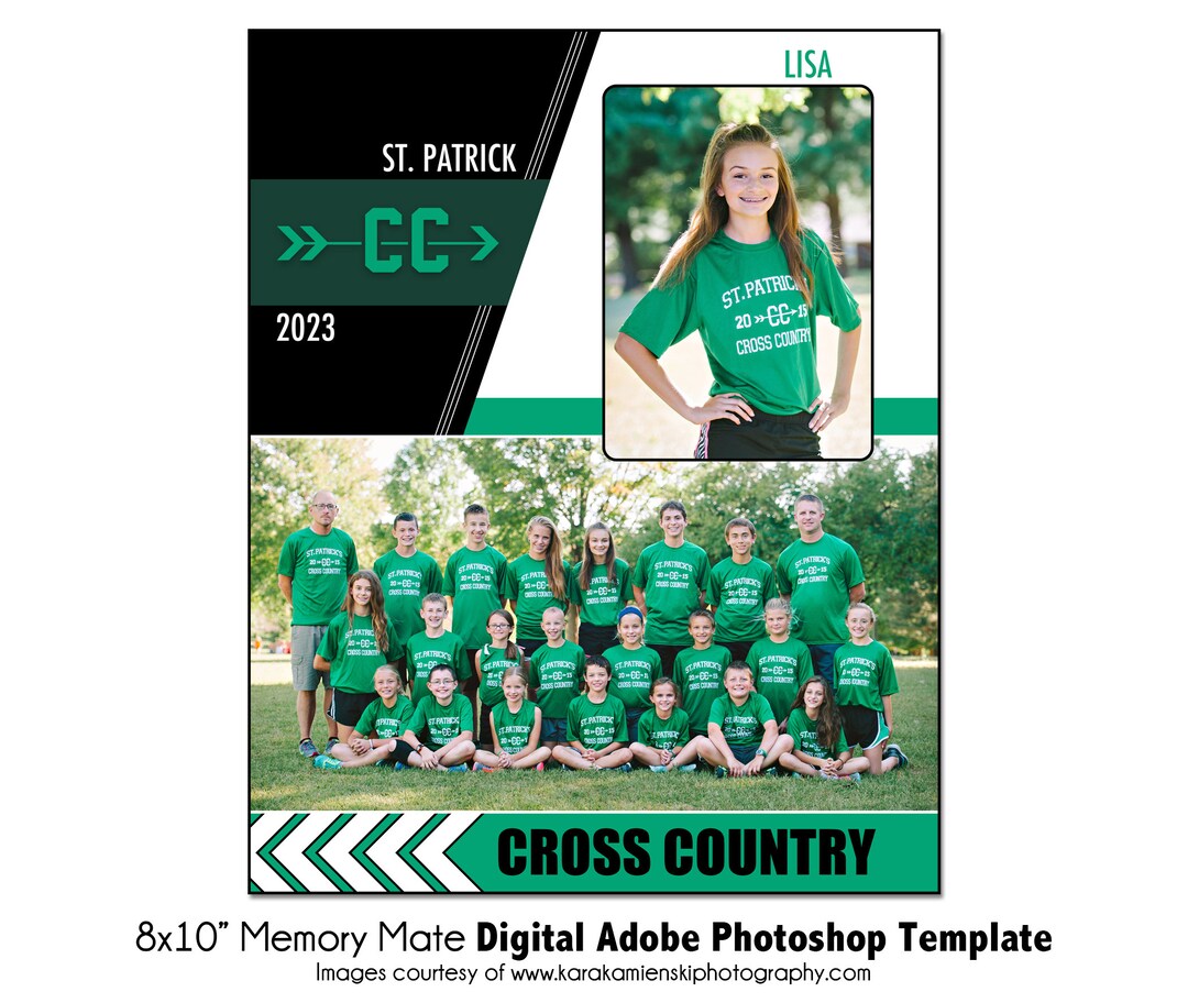 CROSS COUNTRY MM003 | 8x10 Adobe Photoshop Memory Mate Digital Template ...