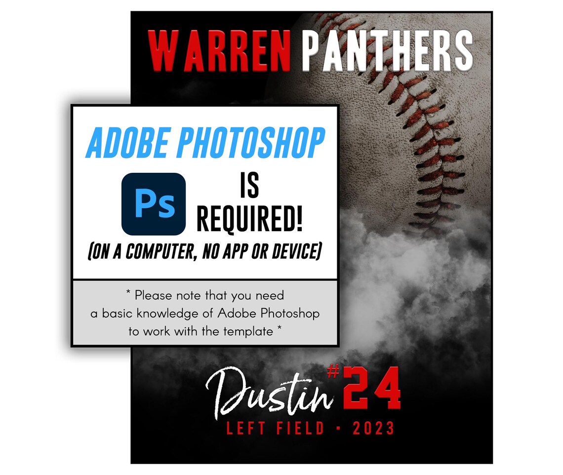 Baseball Photo Template Pack H: Memory Mate, Individual, Team Photoshop ...