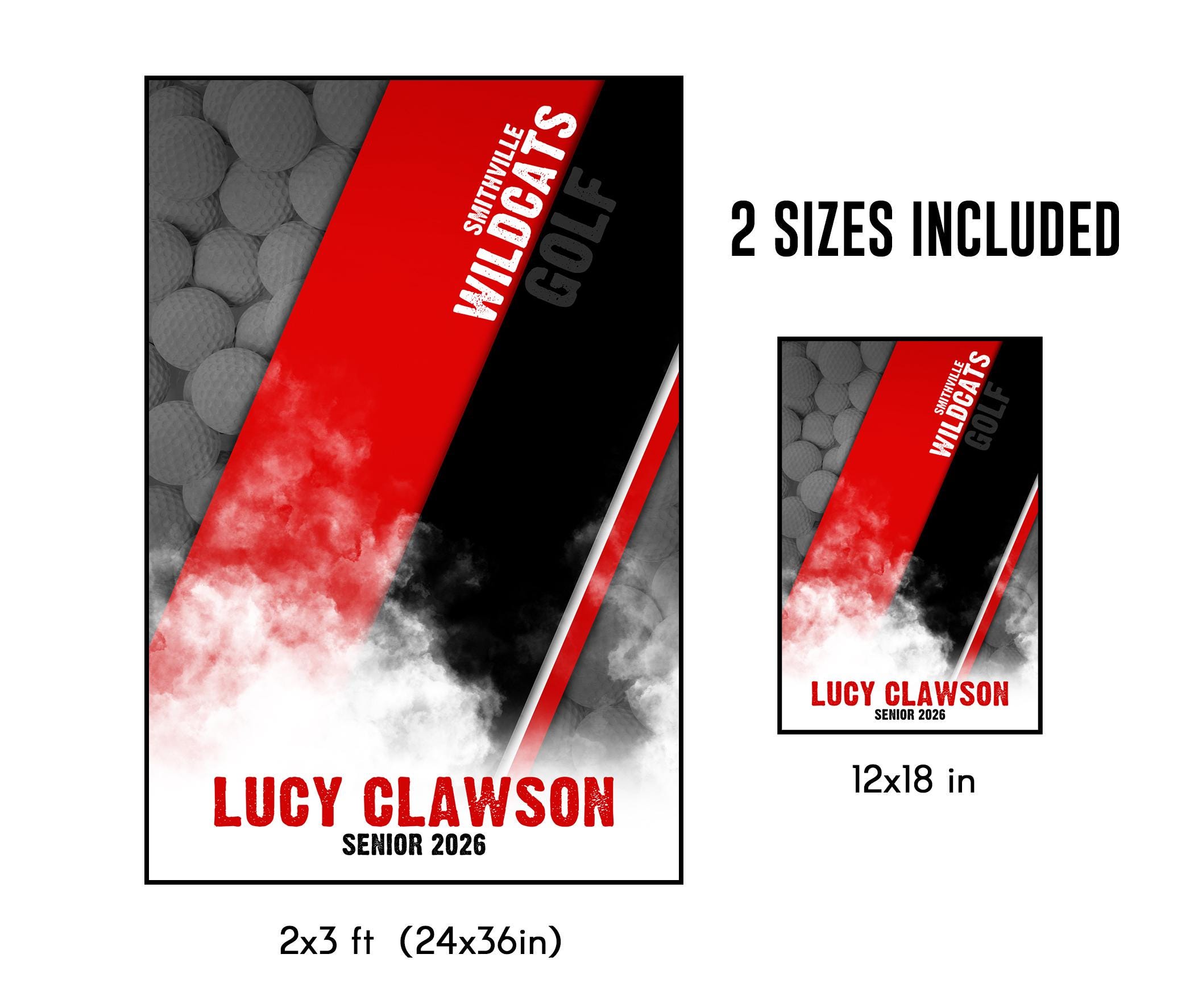 Golf Banner & Poster Template 004: 2x3ft, 12x18" Photoshop PSD ...