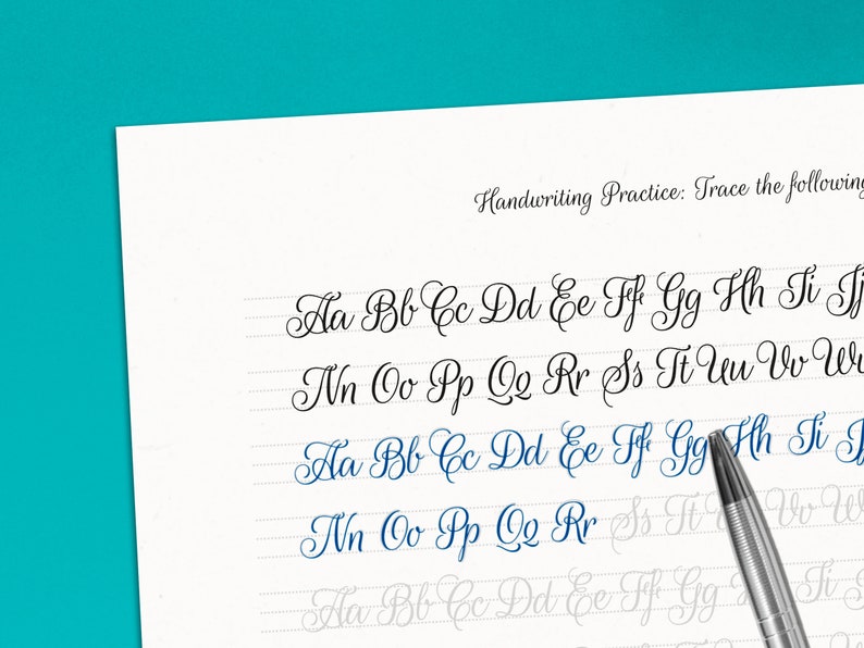 Formal Cursive Writing Worksheets 39 Printable Page - Etsy