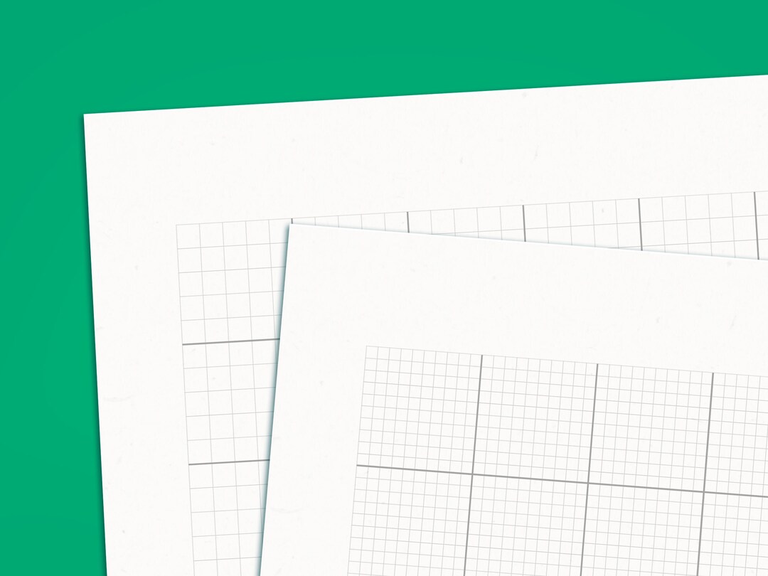Engineering Graph Paper - 1/4 1/5 1/8 1/10 - Printable Instant Download ...