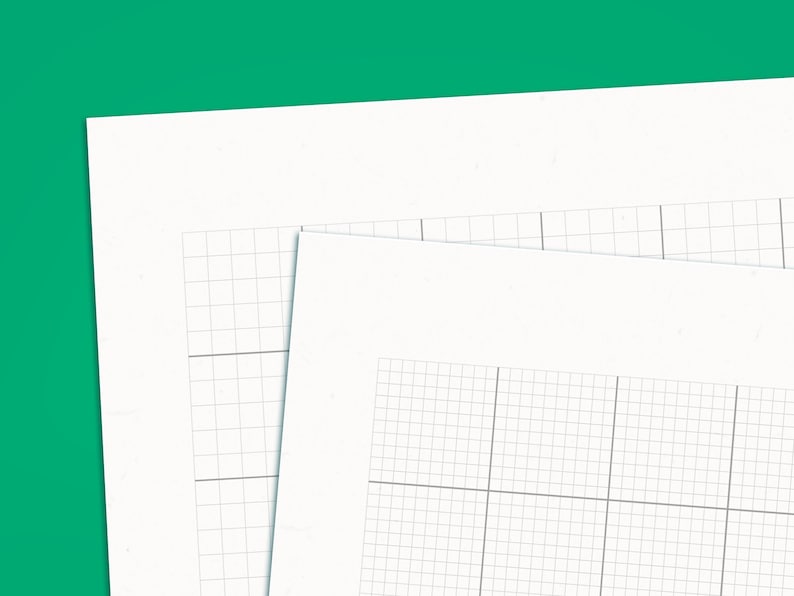 Engineering Graph Paper - 1/4 1/5 1/8 1/10 - Printable Instant Download ...