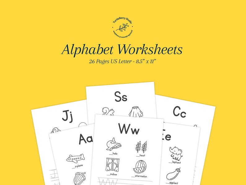 26 Alphabet Worksheets Preschool Worksheets Letter Sounds - Etsy