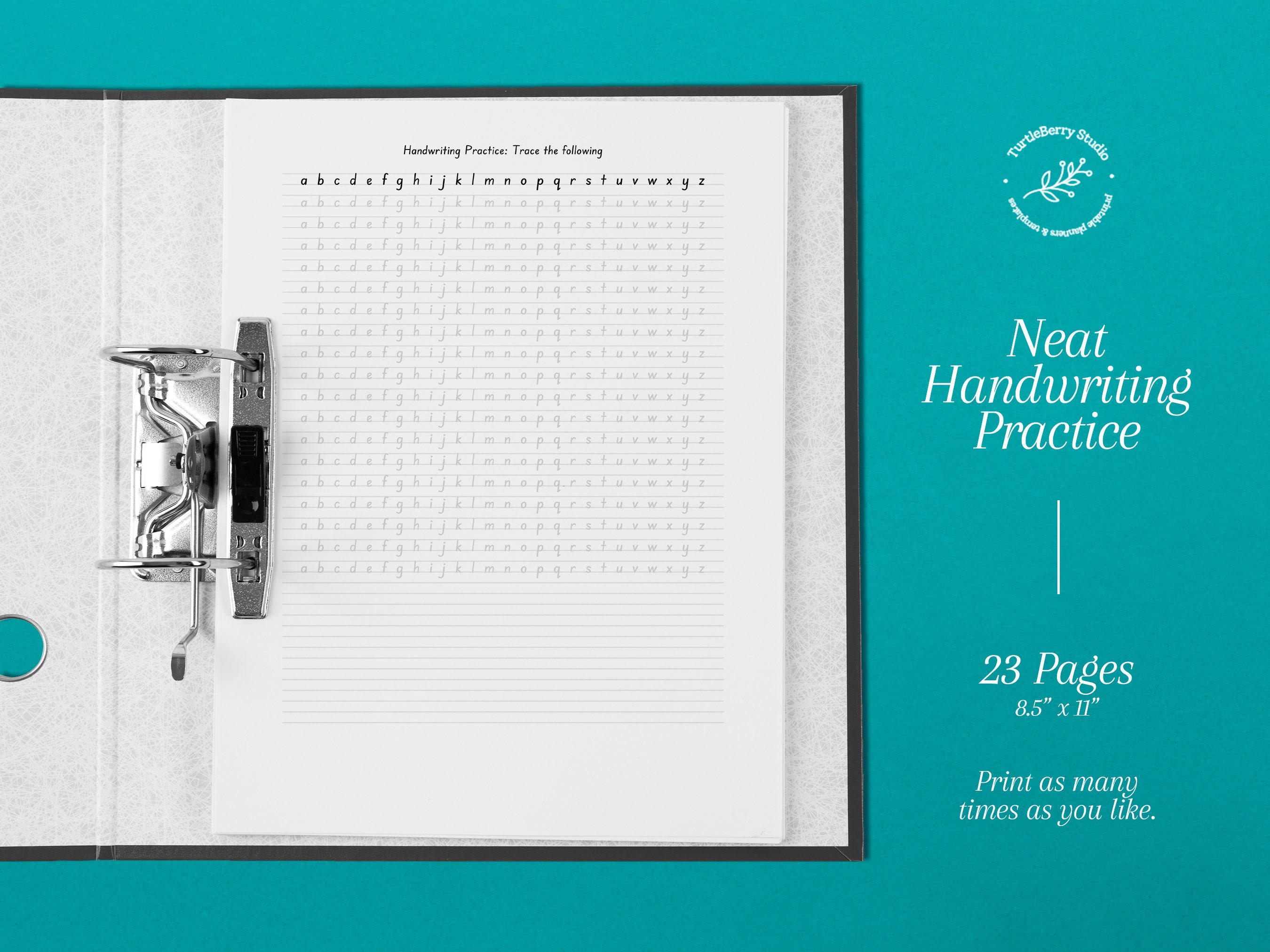 Neat Handwriting Worksheets 23 Page Printable Practice Sheets letters ...