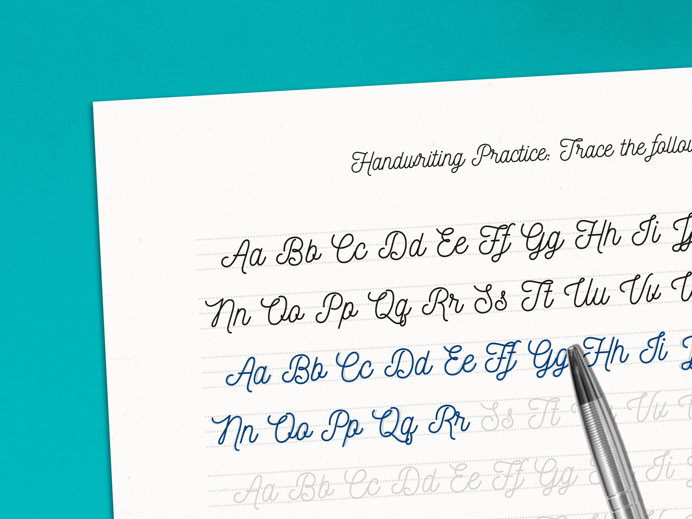 Cursive Handwriting Worksheets 25 Page Printable Practice Sheets ...