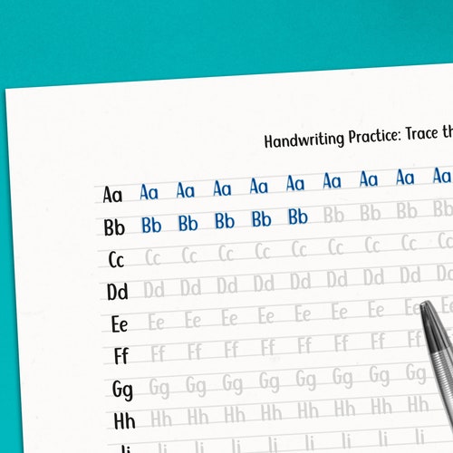 Cute and Preppy Handwriting Worksheets 10 Pages College - Etsy