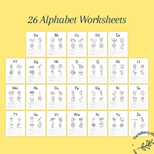 26 Alphabet Worksheets, Preschool Worksheets, Letter Sounds, Alphabet ...