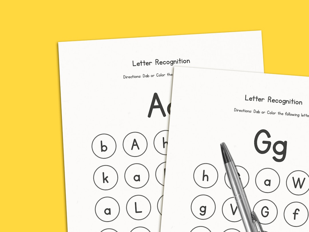 26 Letter Recognition Worksheets, Alphabet Find, Dab the Letter, Letter ...