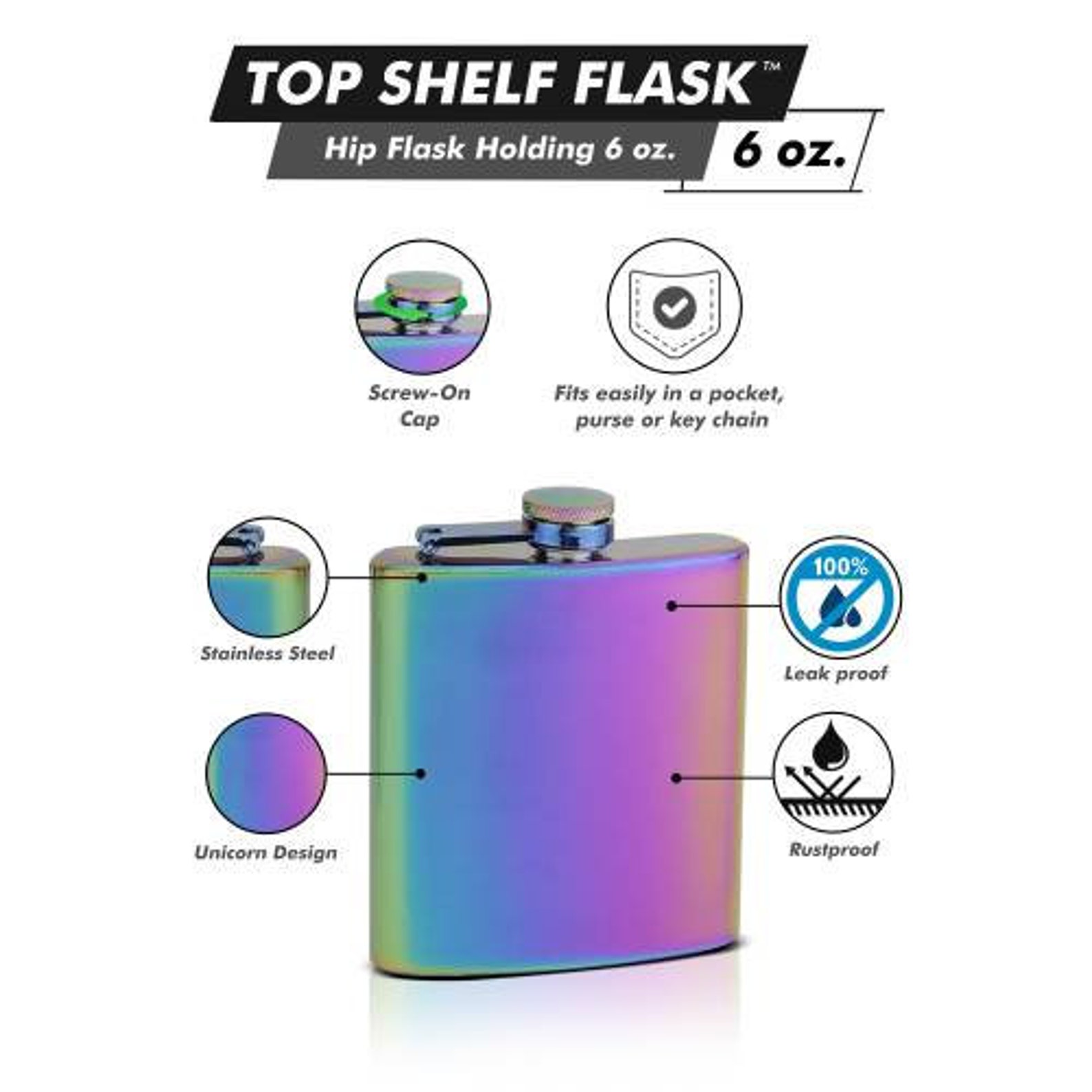 The Titanium Oxide Flask Aka the Rainbow Flask , Engavable - Etsy
