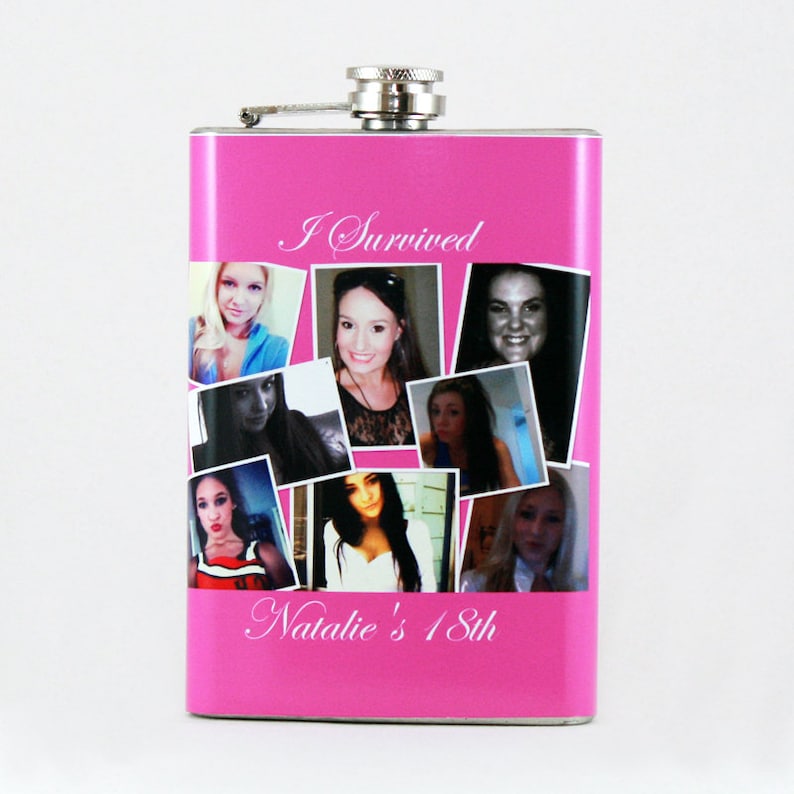 Custom Graphic 8oz Hip Flask: Full Color Photo & Logo Printing - Etsy