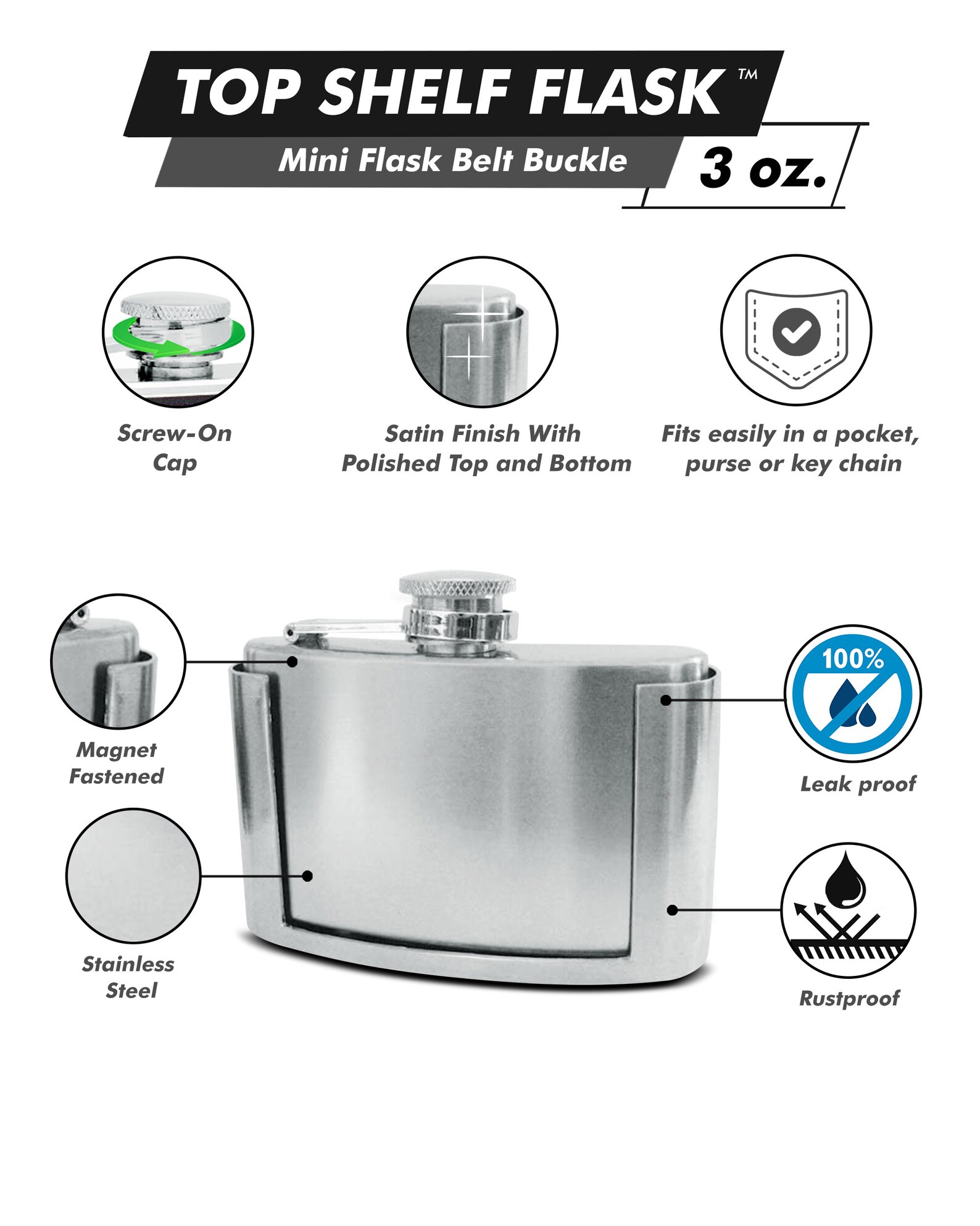 Engraved Belt Buckle Flask | Etsy