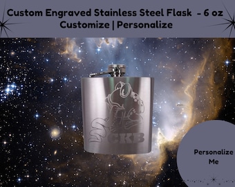 4oz ghost Horse Hip Flask - Etsy