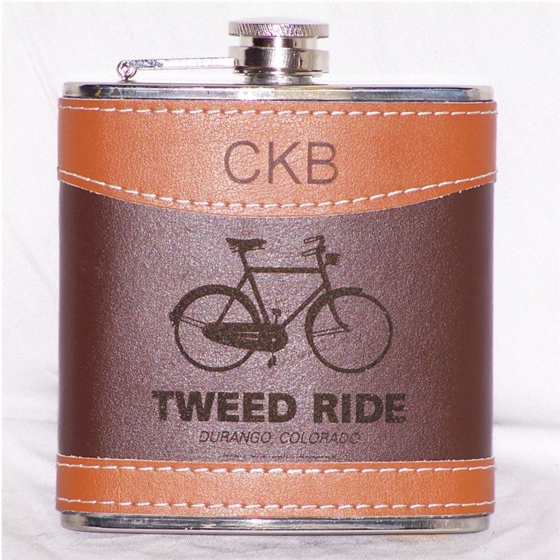 6oz Customized Leather Wrapped Hip Flask - Etsy