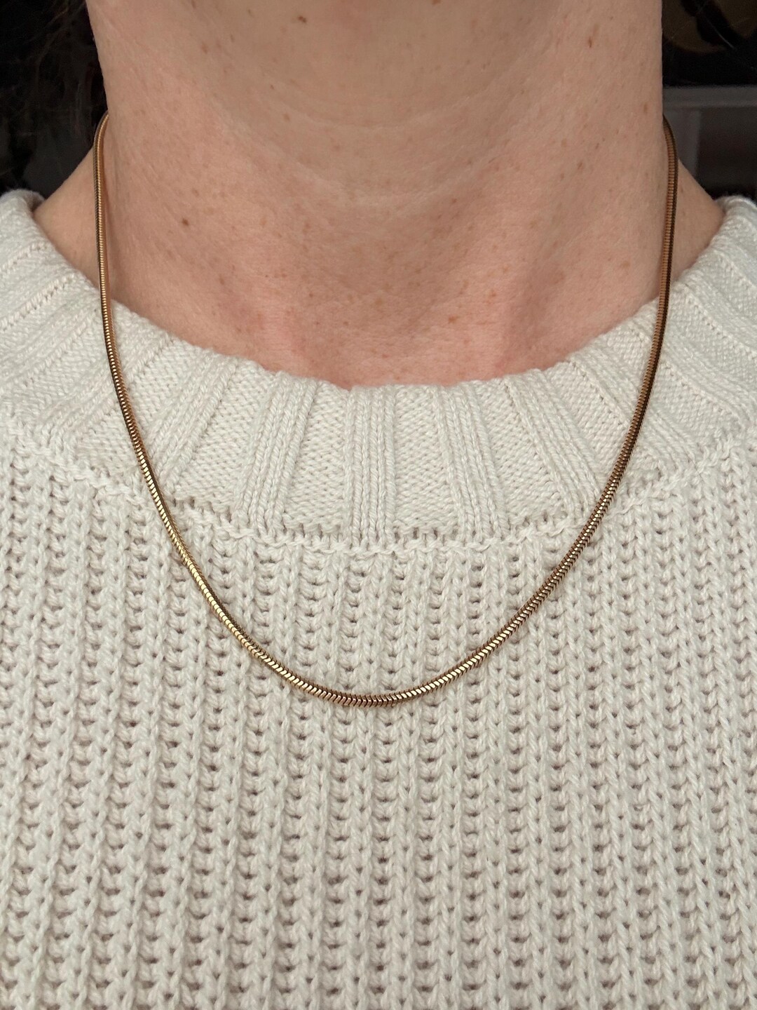 14k Gold Italian Snake Chain Necklace 18 Inch 2mm Wide Solid Gold - Etsy