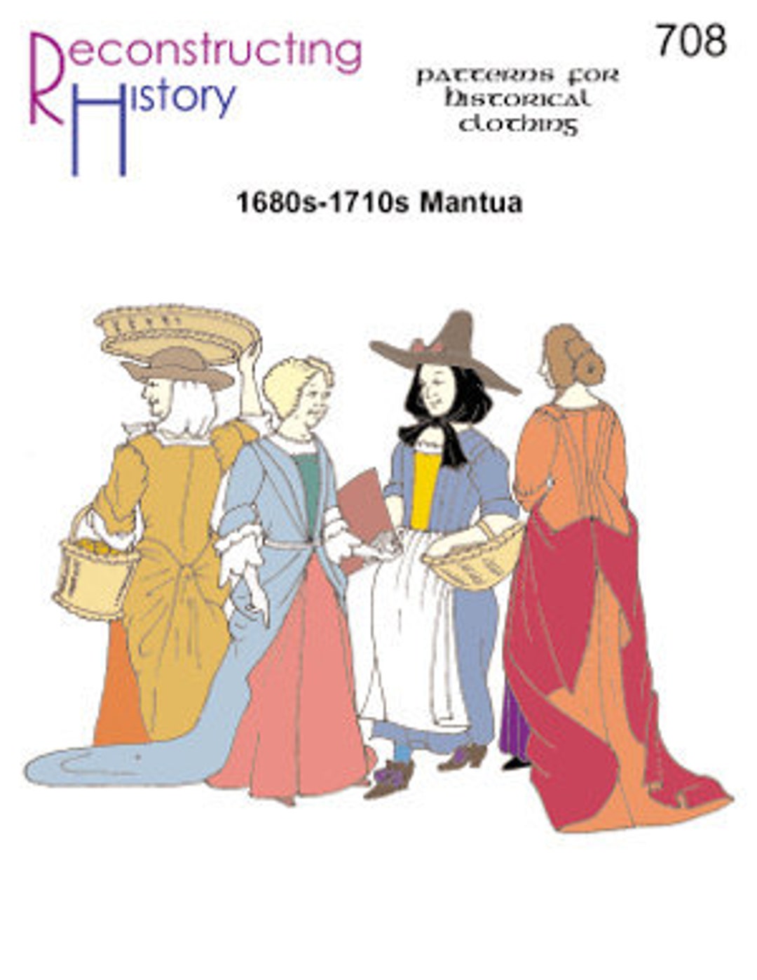 RH708 Quick Print 1690s-1710s Mantua Pattern - Etsy