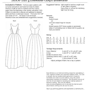 RH511 — Quick Print 1500s-1525 Renaissance Florentine Italian Woman's ...