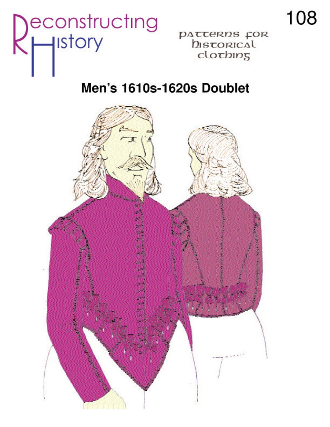 RH108 — Quick Print 1620s Doublet Pattern - Etsy