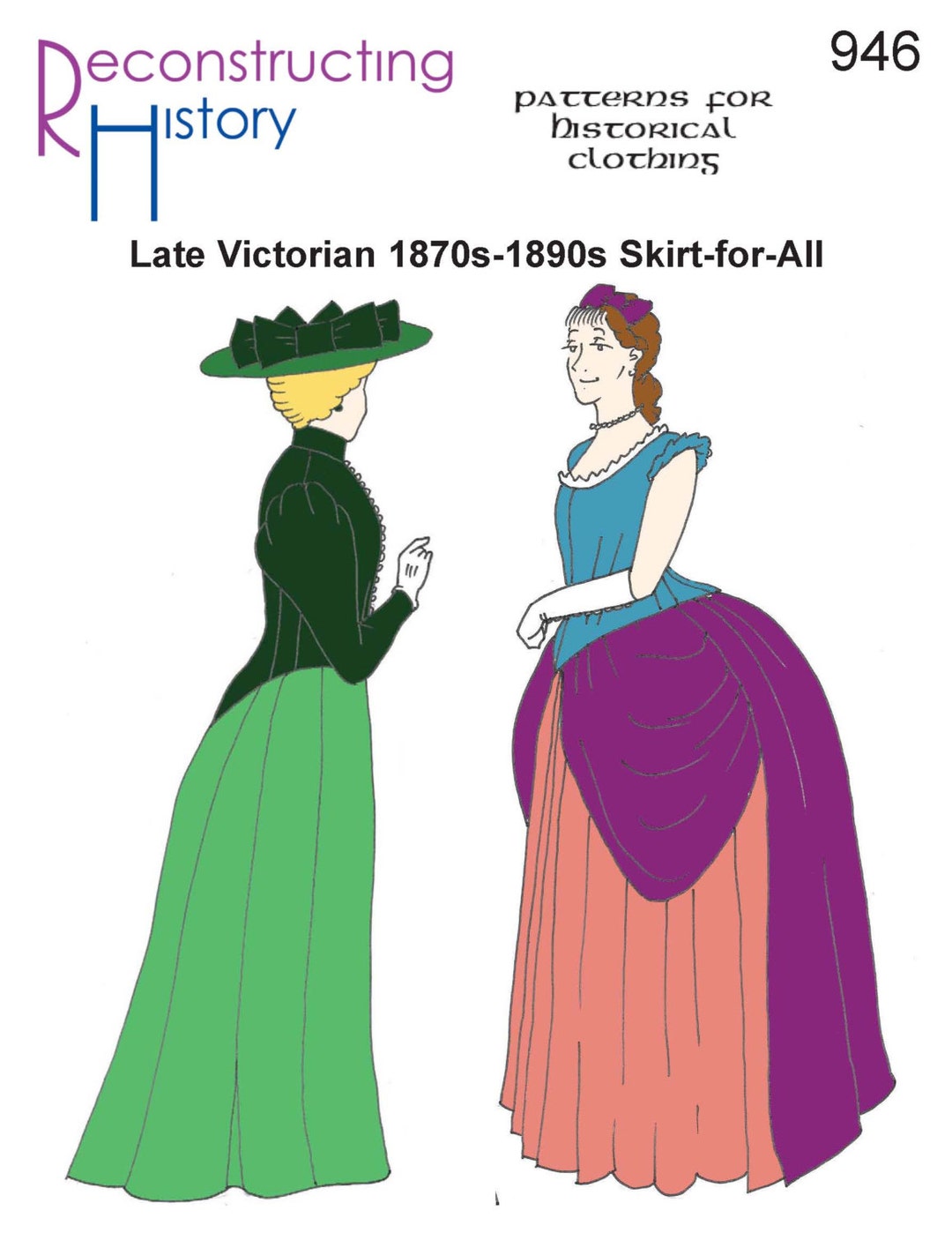 RH946 — Quick Print Late Victorian (1870s-1890s) Skirt-for-all Pattern ...