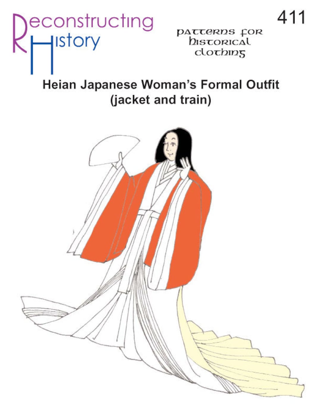RH411 — Quick Print Heian Japanese Lady's Karaginu Mo Juni Hitoe Formal ...