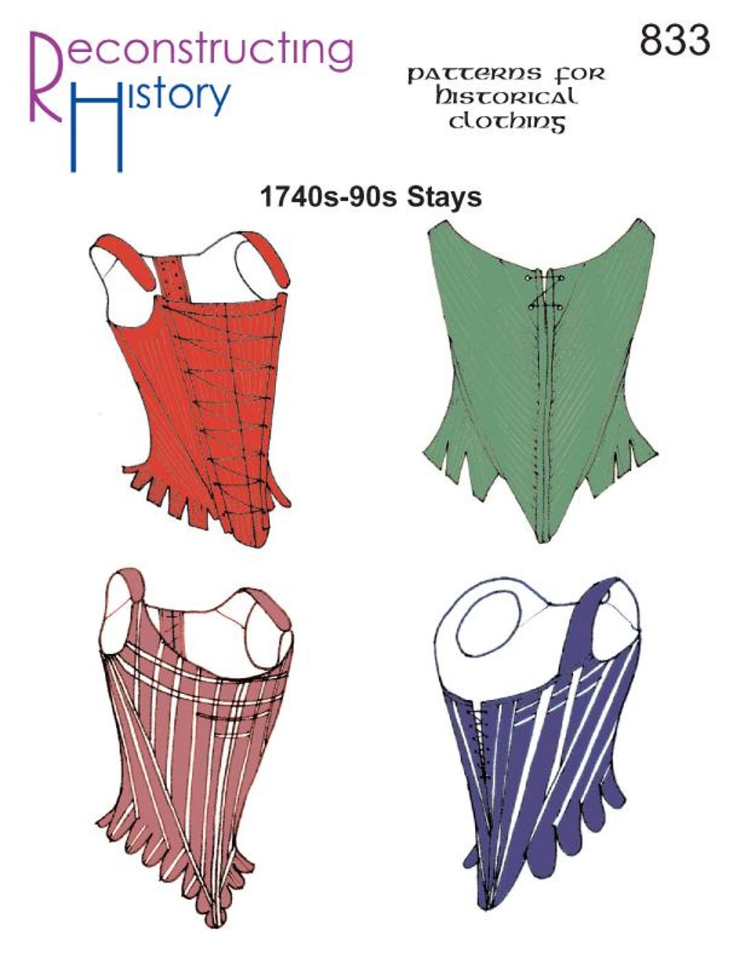RH833 — Quick Print 1740s-1790s Stays Pattern - Etsy
