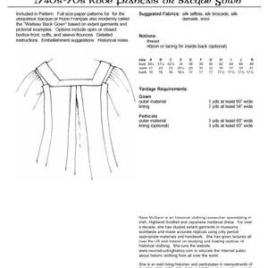 RH821 — Quick Print Sacque or Robe Française Georgian Colonial Gown ...