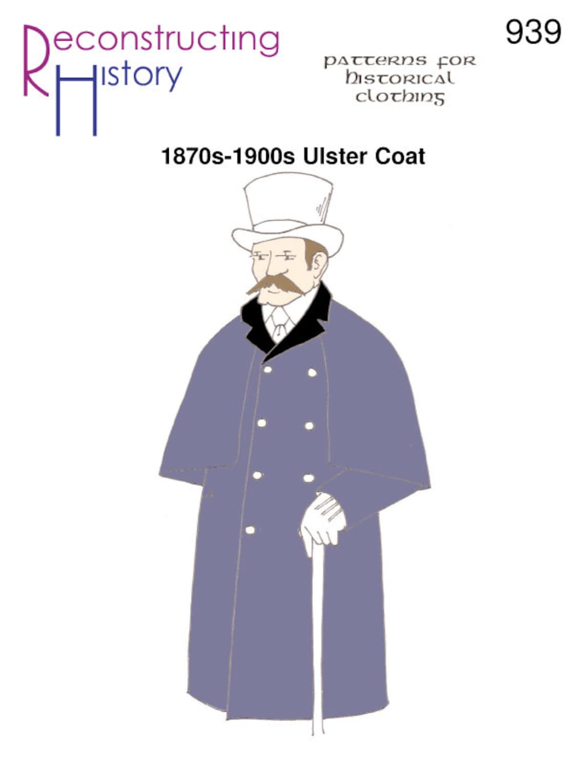 RH939 — Quick Print Gentleman’s Ulster Top Coat Pattern - Etsy