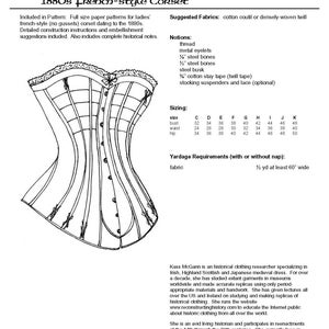 RH944 — Quick Print 1880s Corset Pattern - Etsy