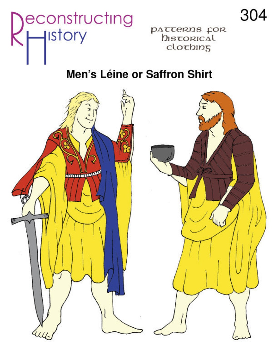 RH304 — Quick Print Irish Man's Léine Pattern - Etsy