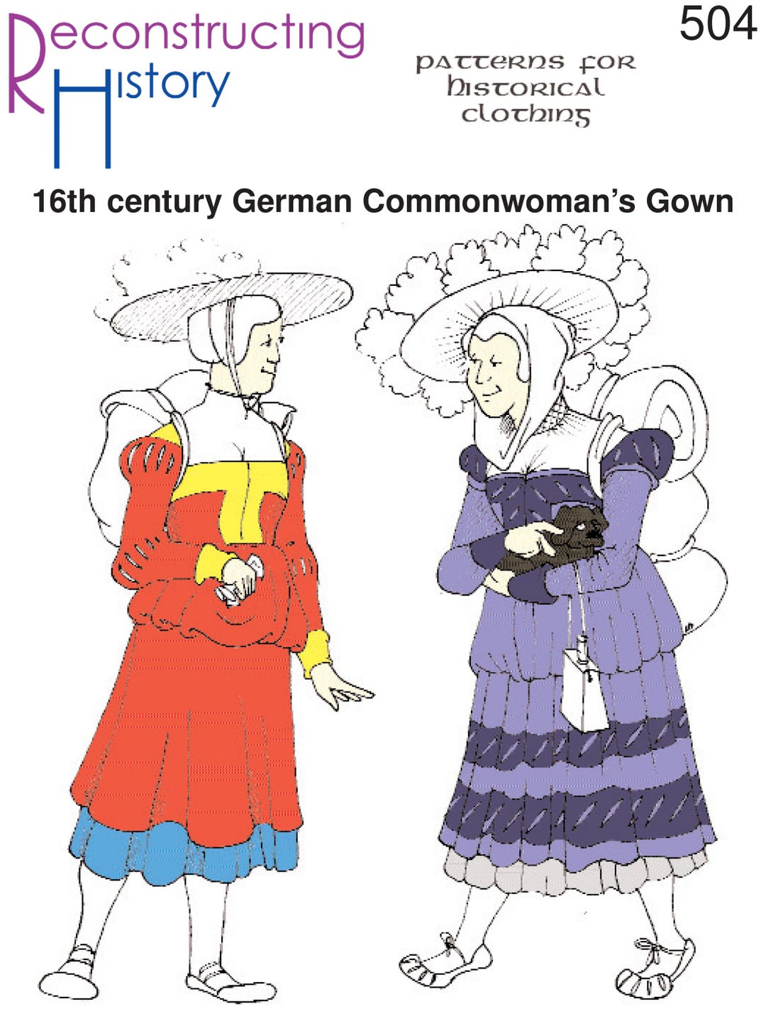 RH504 — Quick Print Kampfrau or German Common Woman's Dress Pattern - Etsy
