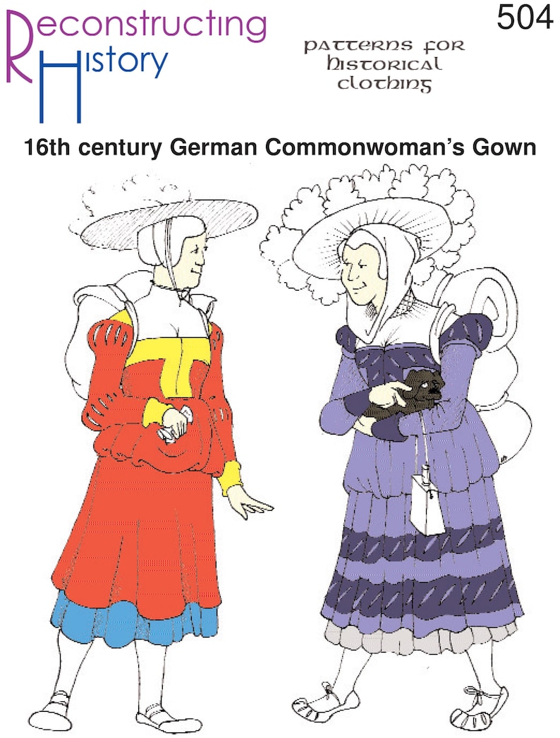 RH504 — Quick Print Kampfrau or German Common Woman's Dress Pattern - Etsy